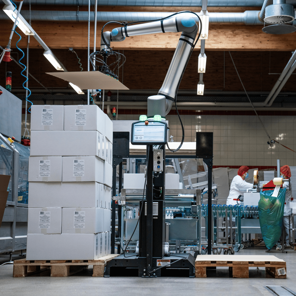 Automated Palletizing Solutions with Robotic Palletizers - Robotiq